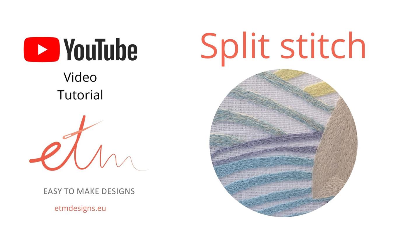 Split Stitch Video Tutorial Hand Embroidery- Etmdesigns.eu