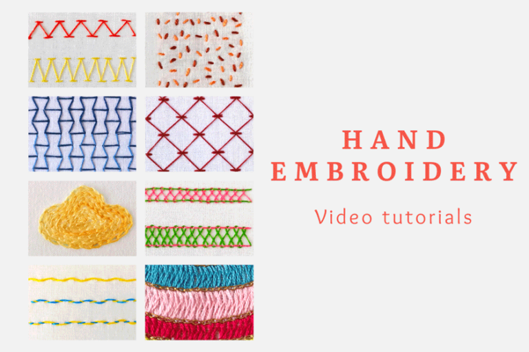 Hand Embroidery Stitches Video Tutorials - Embroidery Video Lessons